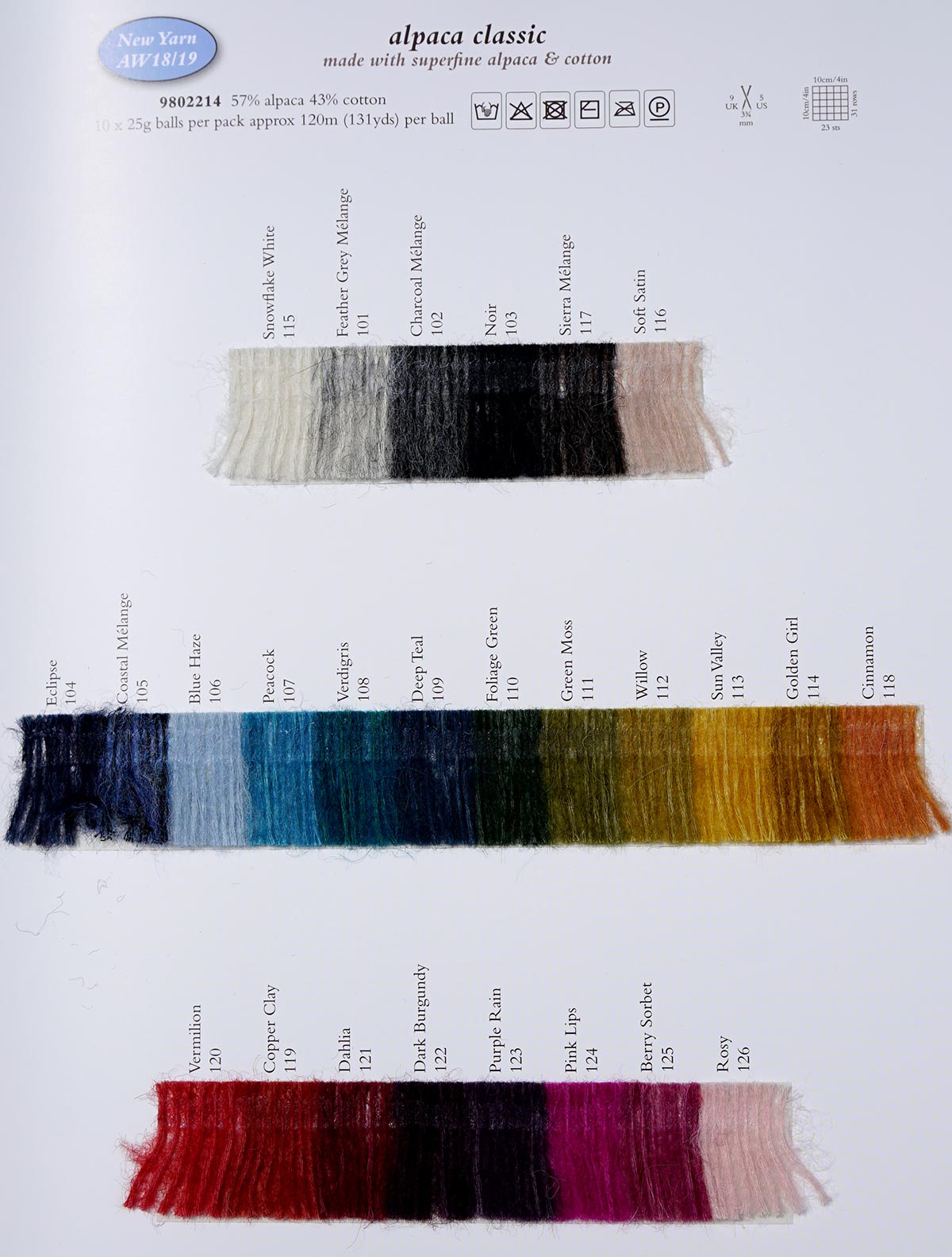 Rowan Alpaca Classic - Rowan Yarns RYC Sirdar Sublime English Yarns ...