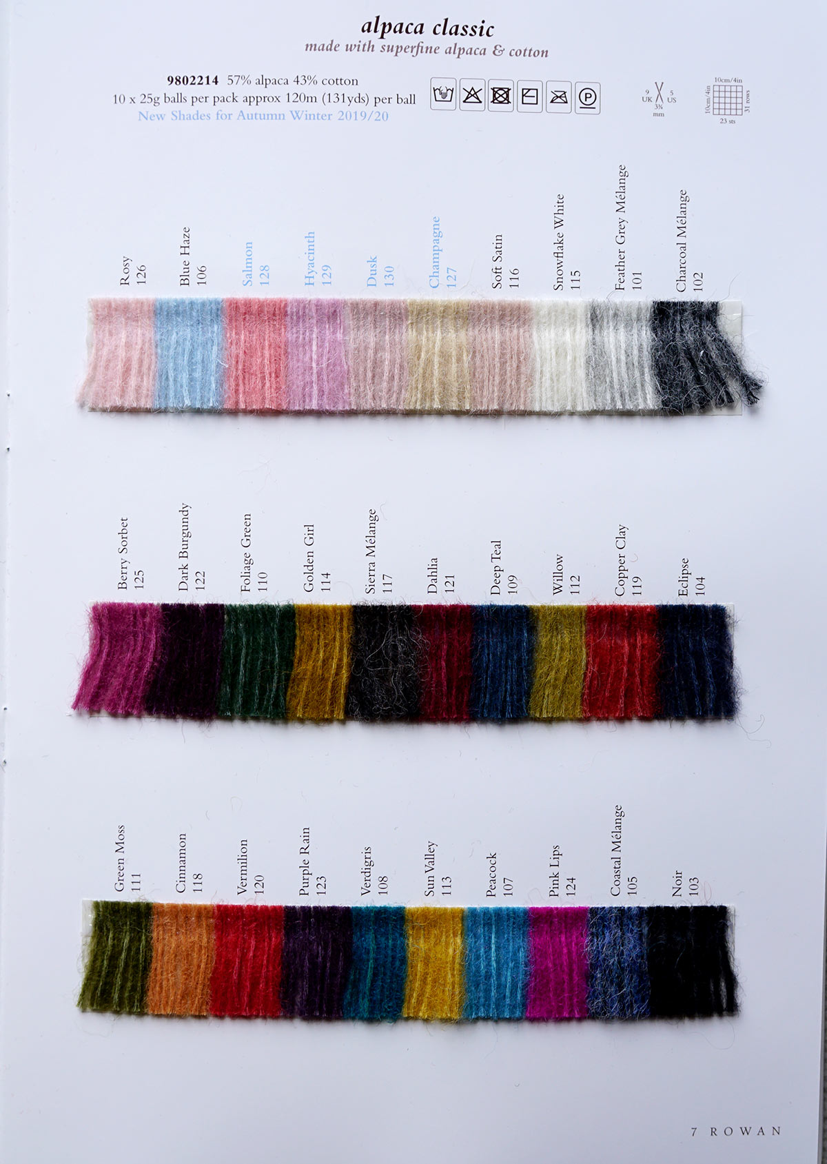 Rowan Alpaca Classic - Rowan Yarns RYC Sirdar Sublime English Yarns ...